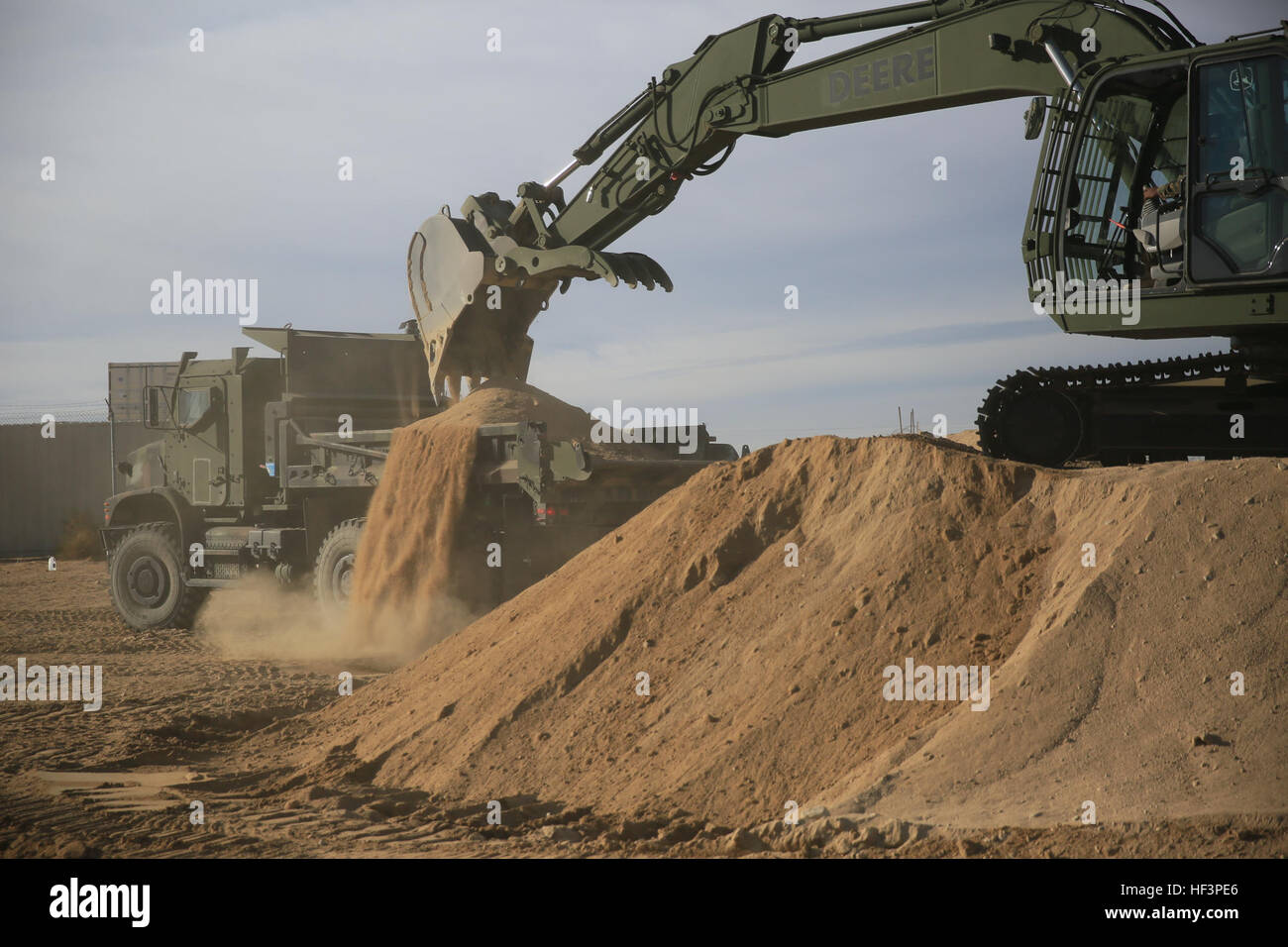 MWSS-371 and MWSS-374 Marines operate John Deere 250 GR Hydraulic ...