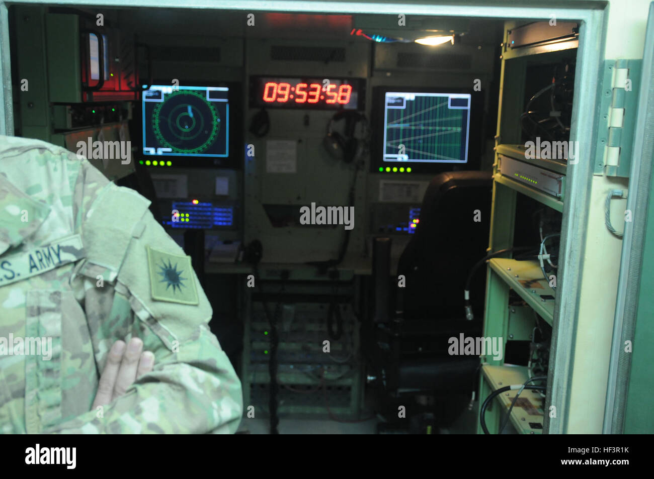 Air traffic operators in Company F, 1st Battalion, 168th Air Traffic ...