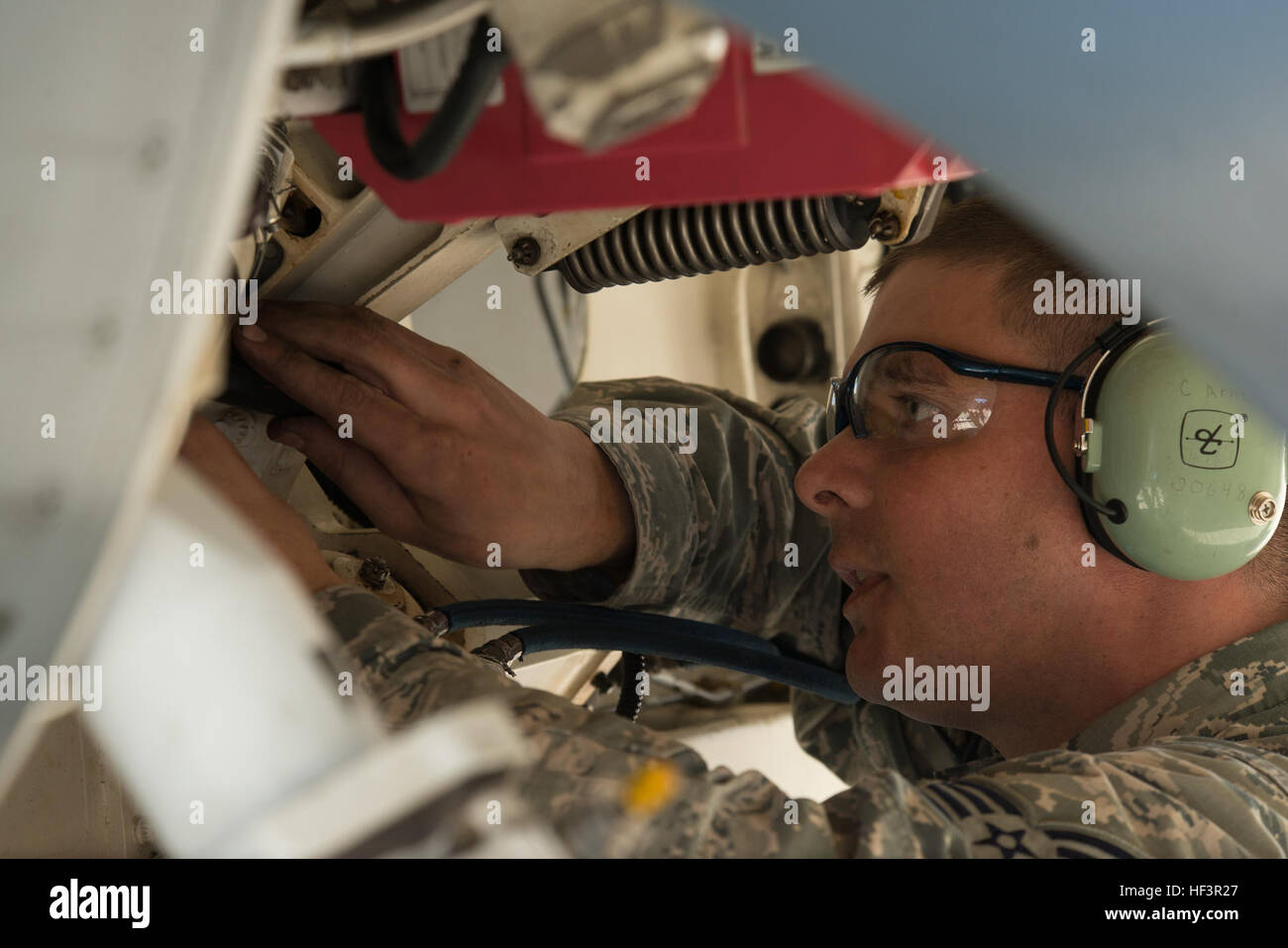 U.S. Air Force Senior Airman Chris Arnell, with the 158th Fighting Wing ...