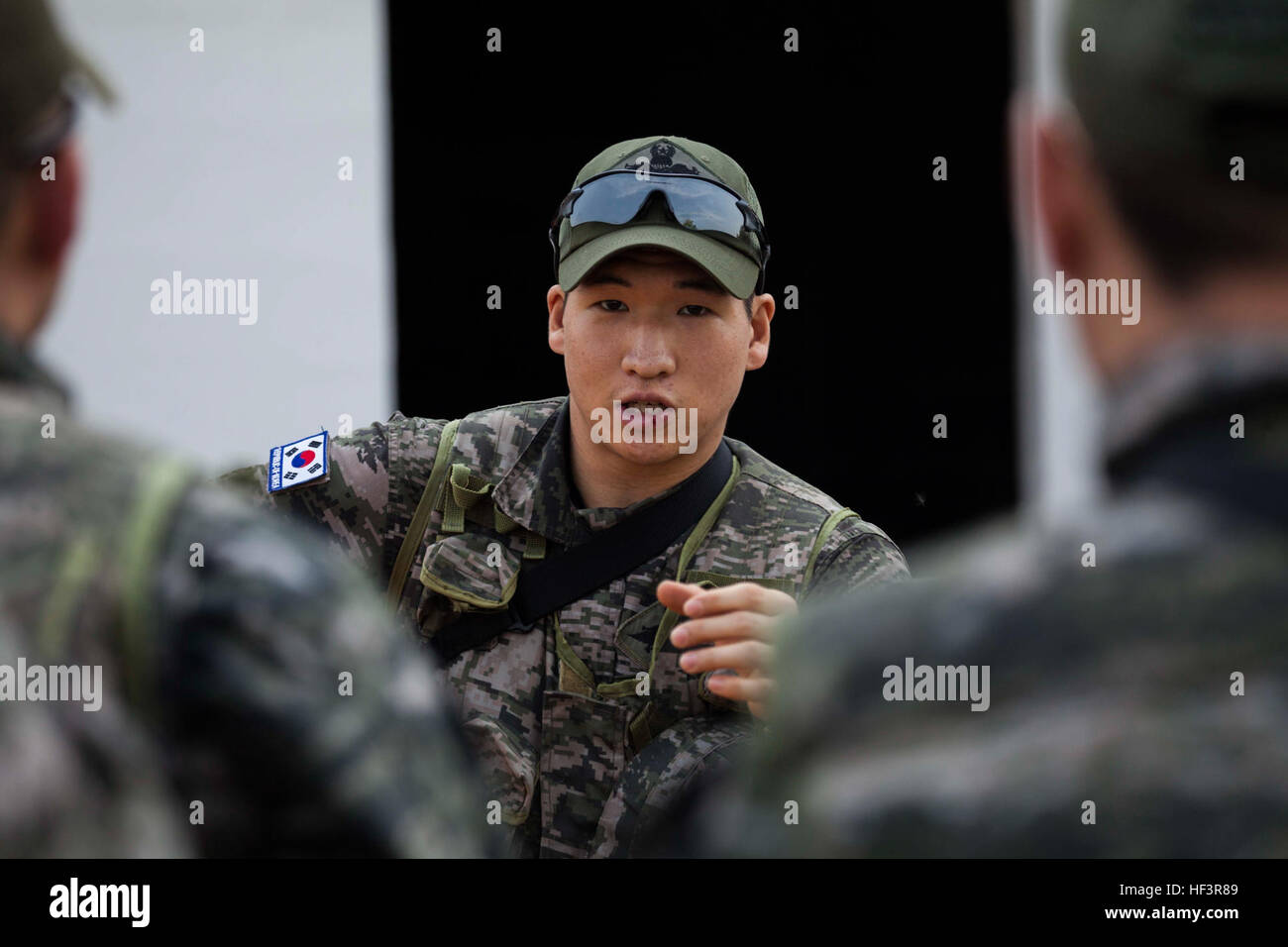 U.S., Thai, and Republic of Korea Marines practice fast rope techniques ...
