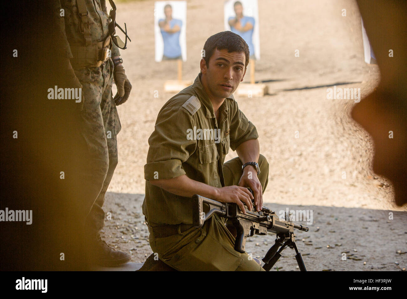 An Israel Defense Force solider delivers an informational brief to U.S ...