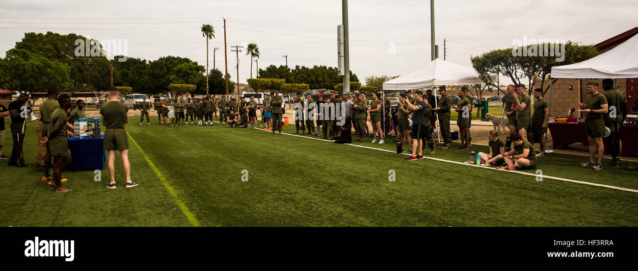 Marine Corps Air Station Yuma, Ariz., Marines gather for the MCAS Yuma ...