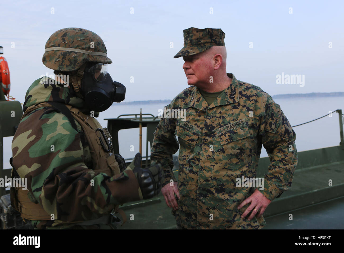 Maj. Gen. Walter L. Miller (right), commanding general of II Marine ...
