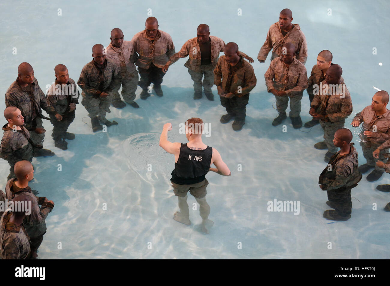 Marine Corps Instructor of Water Survival, Staff Sgt. Michael Senicropi ...