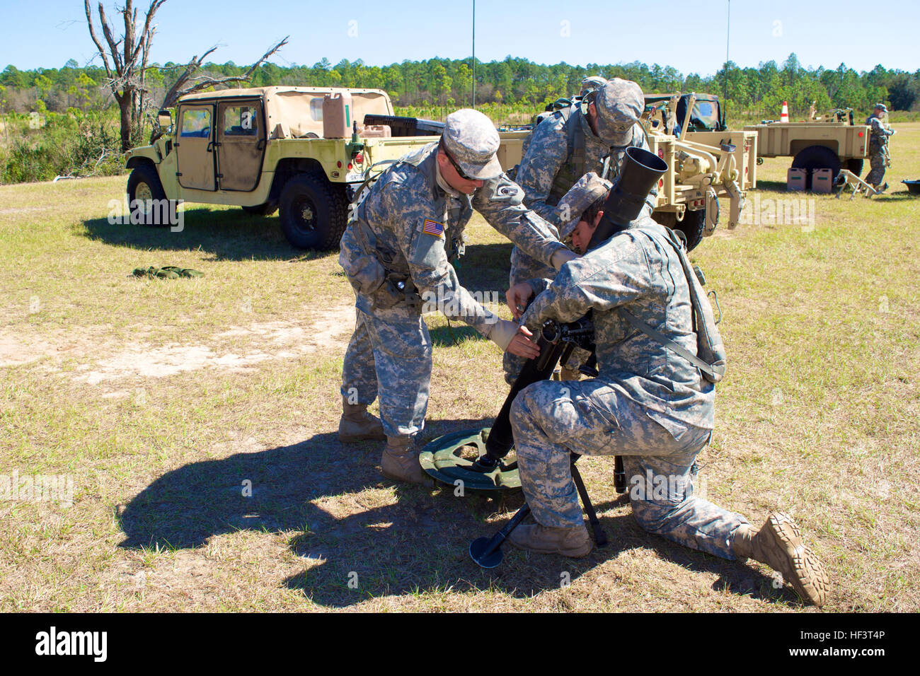 The mortar gun crews assigned to Task Force Hurricane tested their ...