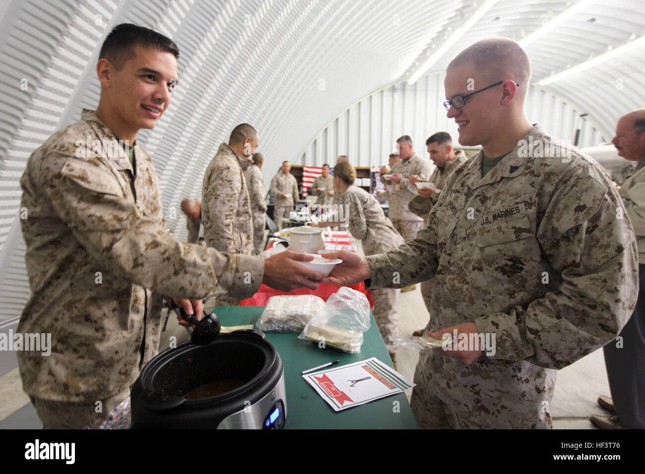 Lance Cpl. Arnold Gillespie (left), Marine Air-Ground Task Force ...
