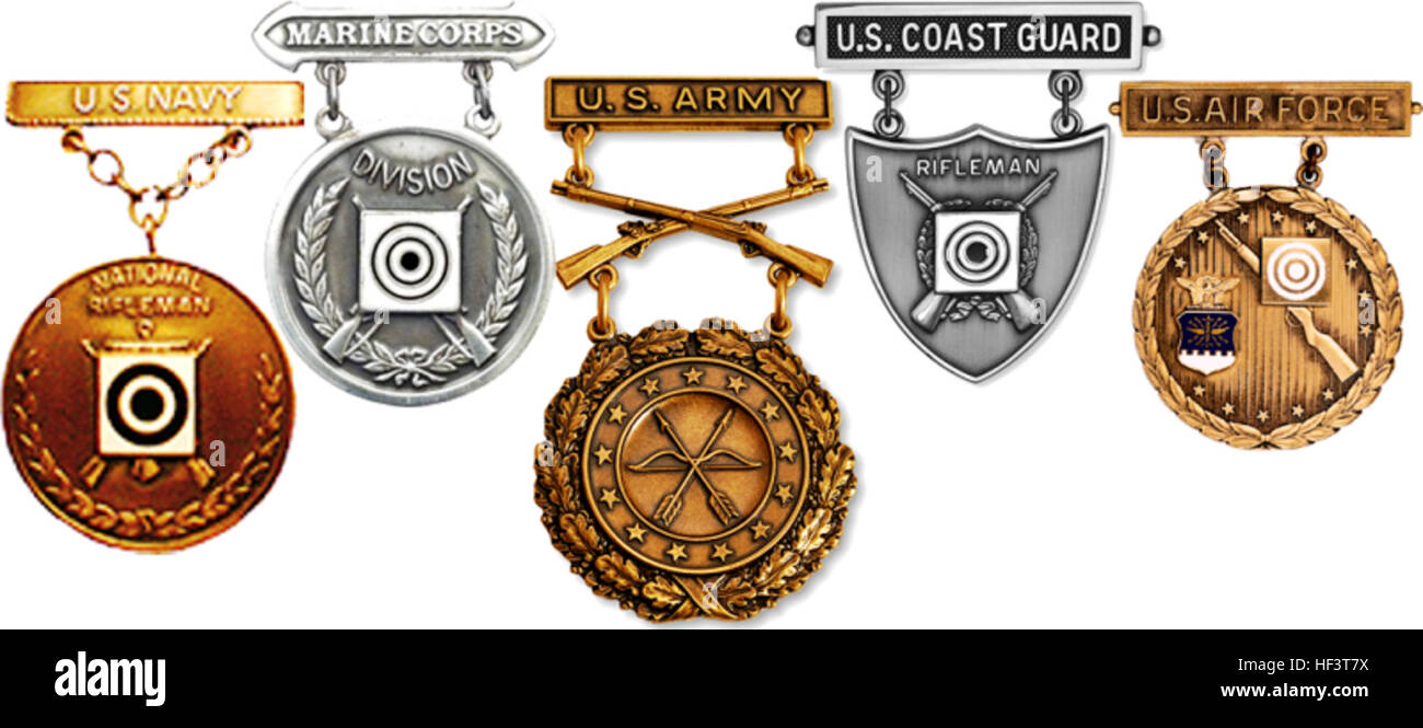 Examples of US Military EIC Badges Stock Photo - Alamy