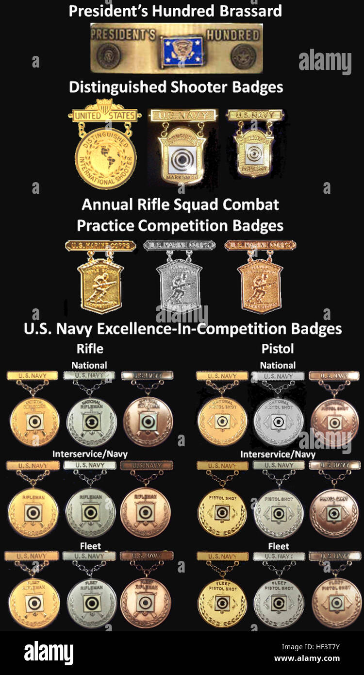 Example-USN Marksmanship Competition Badges Stock Photo - Alamy