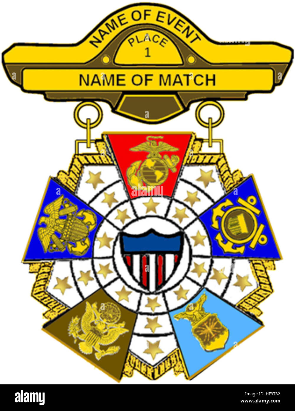 Drawing of the US Military Interservice Competition Badge Stock Photo ...