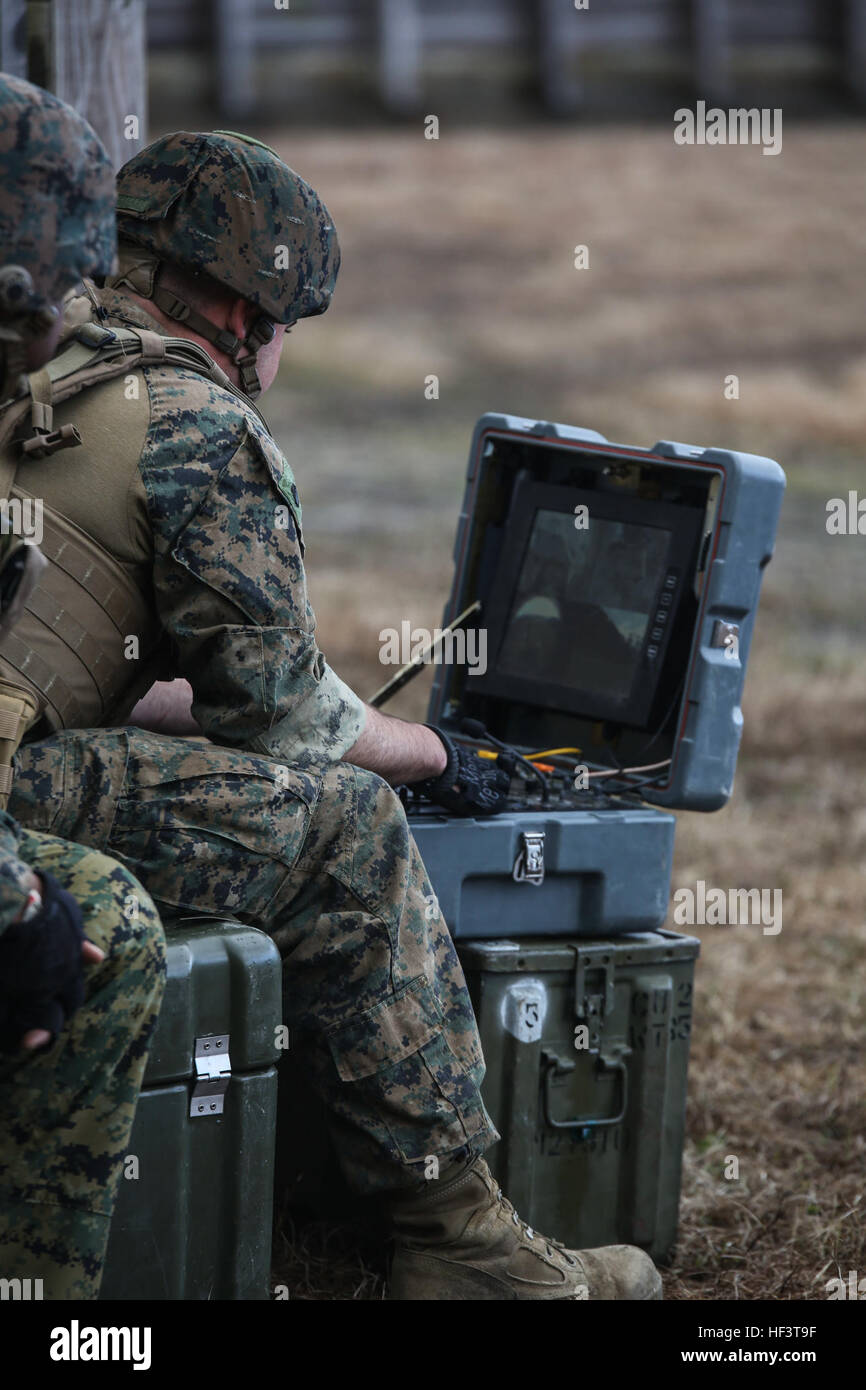 A Marine with Explosive Ordnance Disposal Platoon, Combat Logistics ...