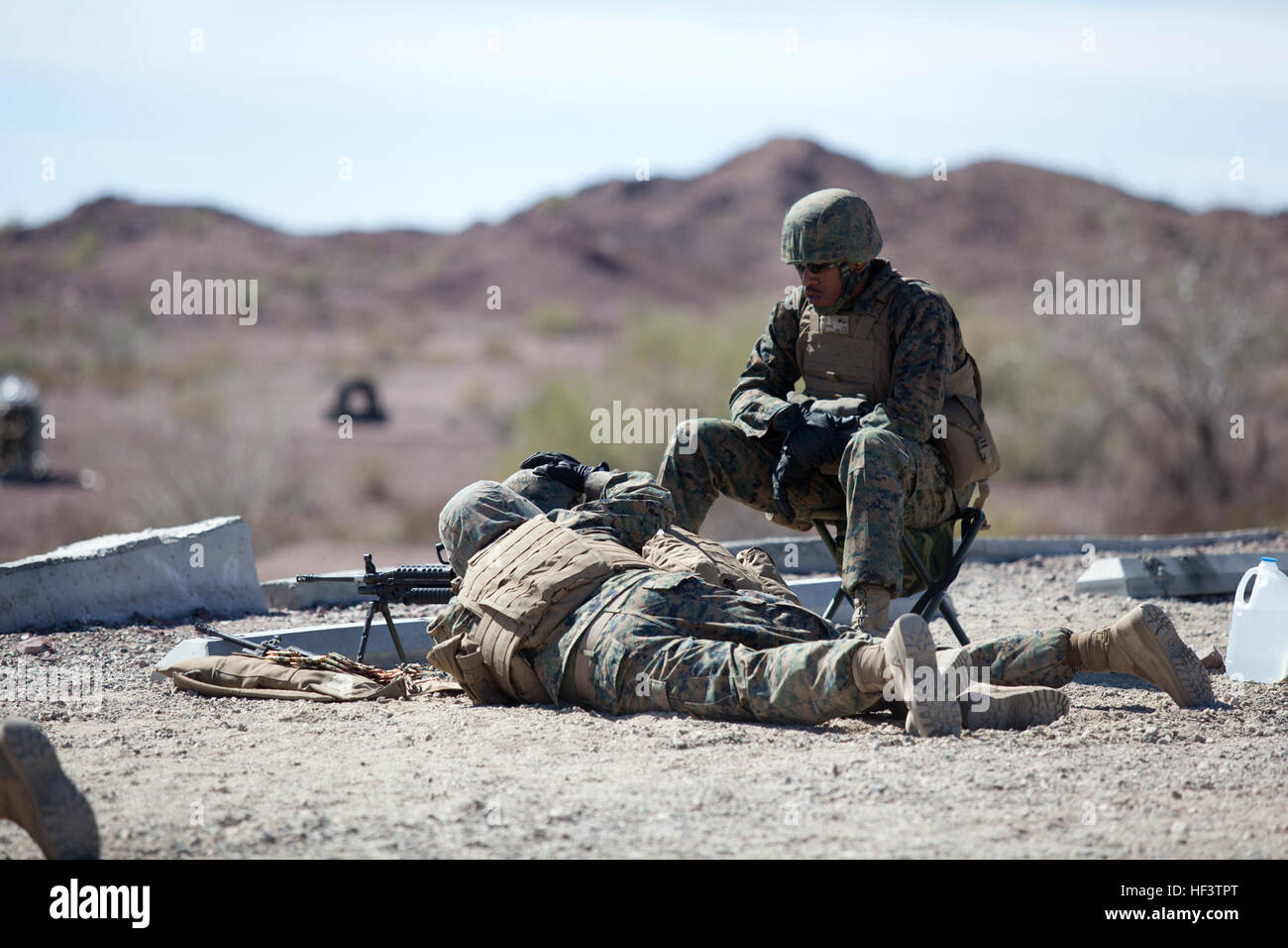 U.S. Marines, Marine Wing Support Squadron 371 (MWSS-371), Marines fire ...