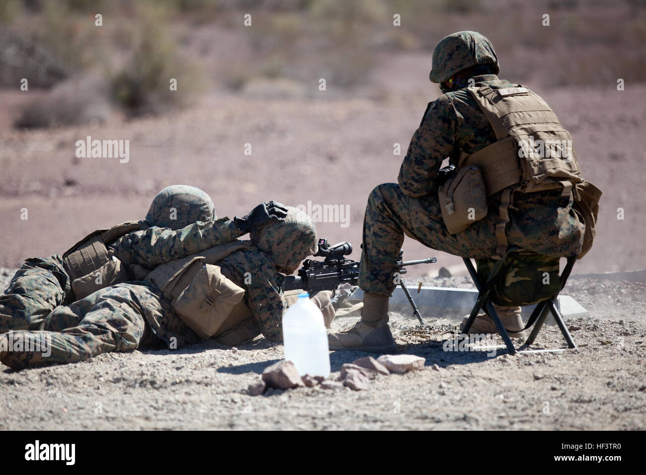 U.S. Marines, Marine Wing Support Squadron 371 (MWSS-371), Marines fire ...