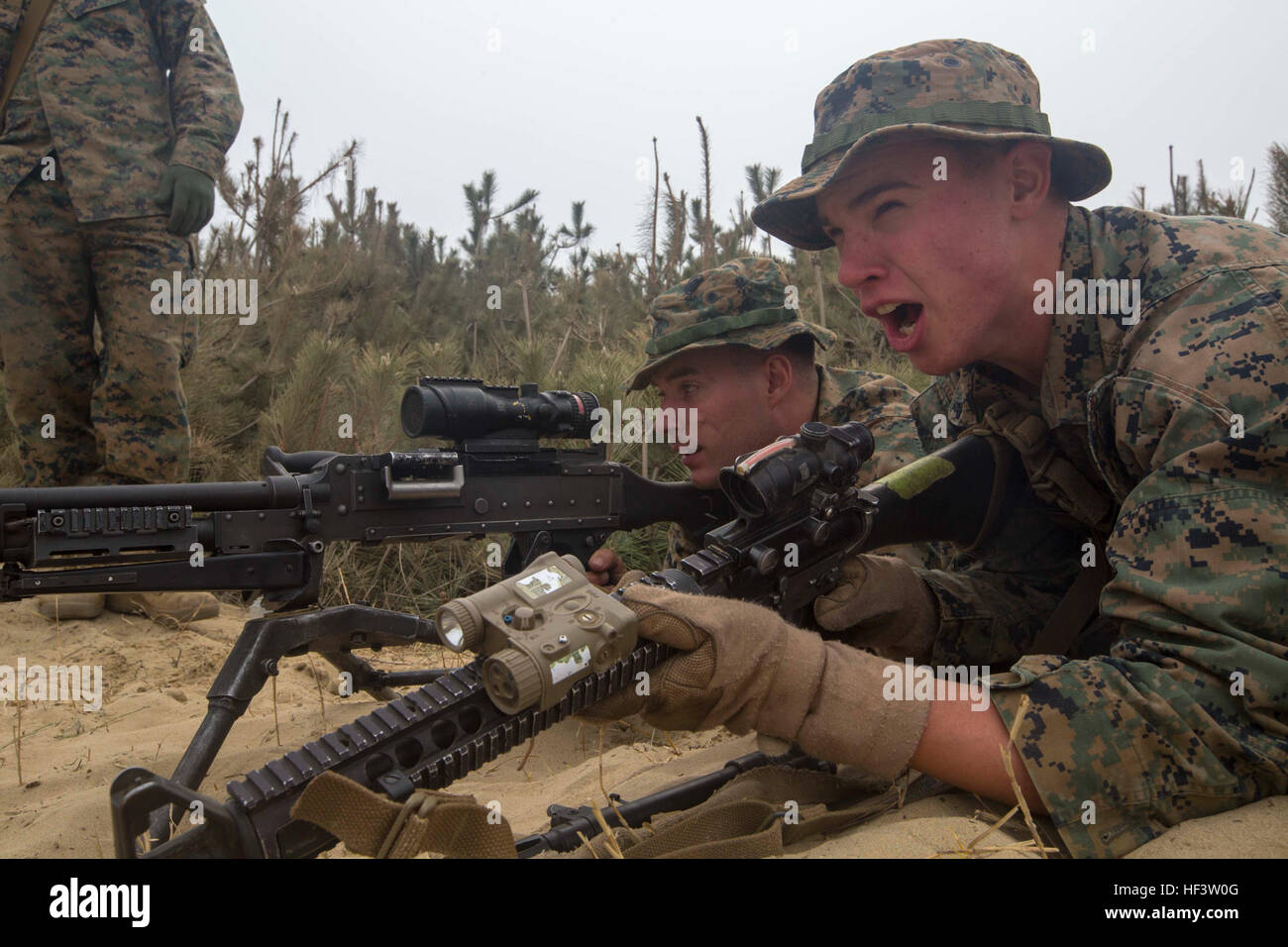 U.S. Marine Lance Cpl. Jonathan Gilbert, with Alpha Company, Battalion ...