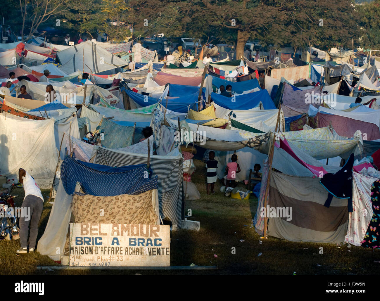 Hundreds of displaced Haitians live in make-shift homes outside Gheskio ...