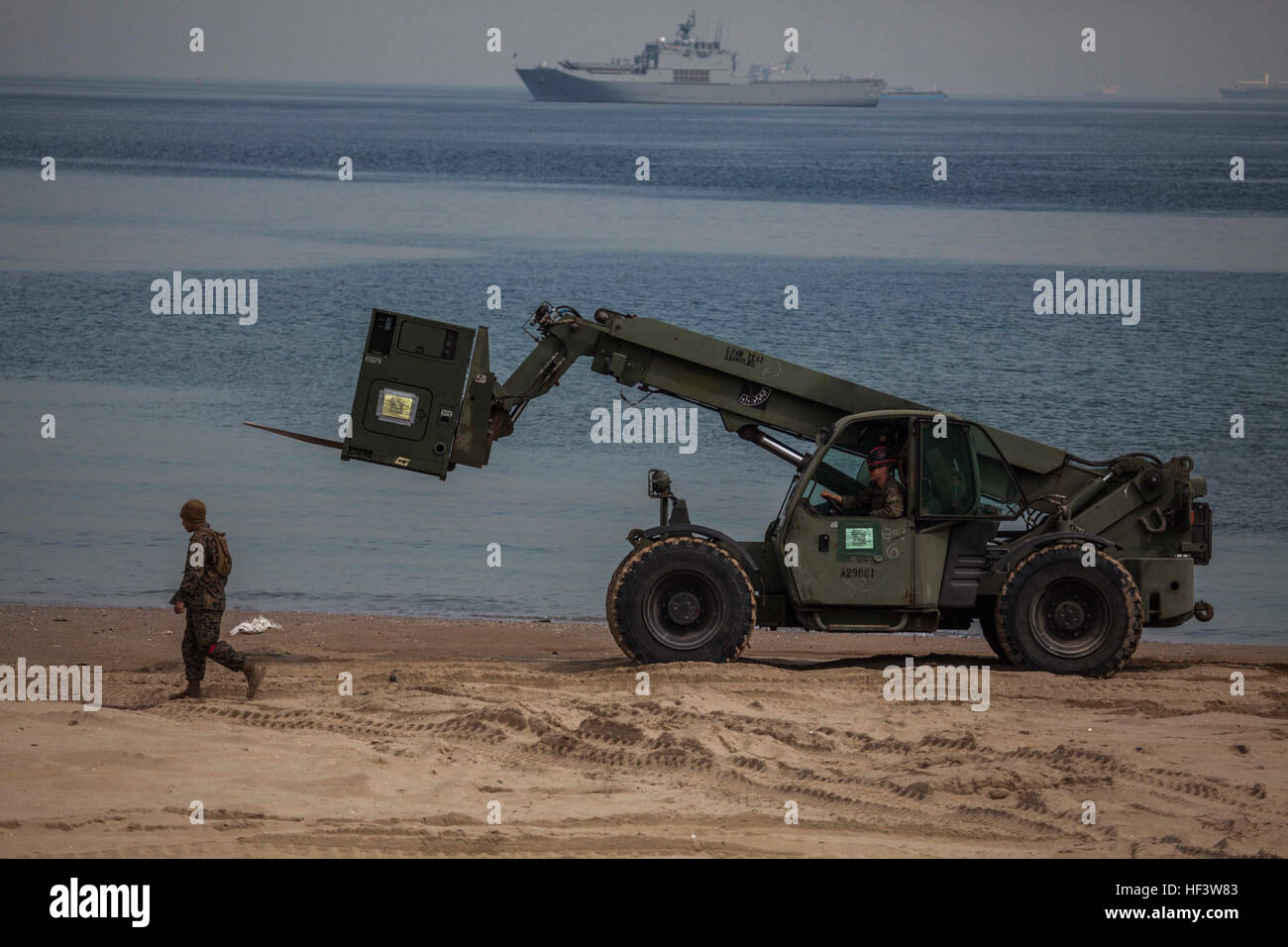A U.S. Marine with Combat Logistics Battalion 31, 31st Marine ...