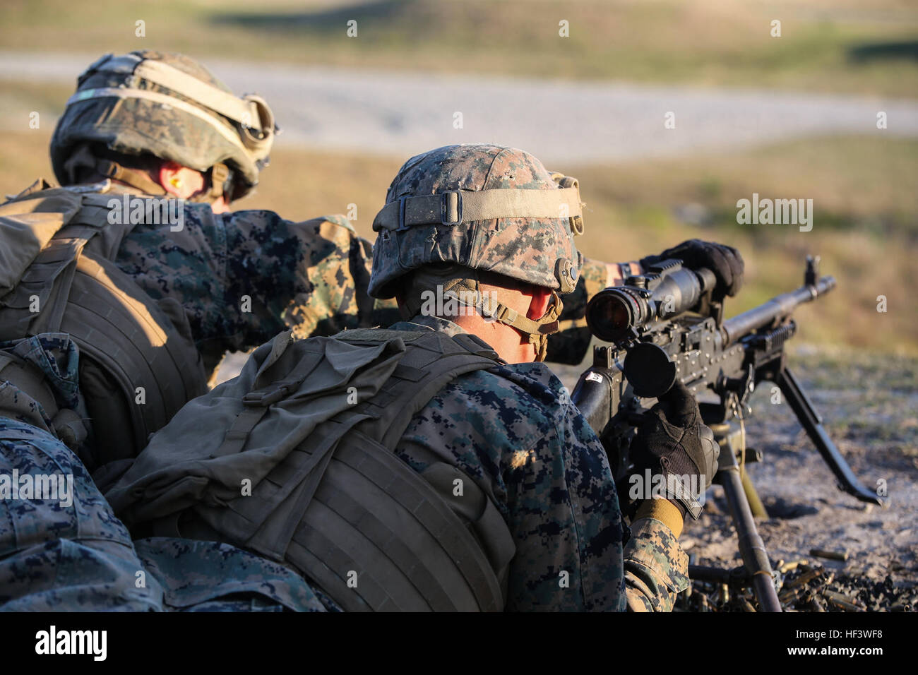 Marines with 2nd Combat Engineer Battalion conduct a barrel change on ...