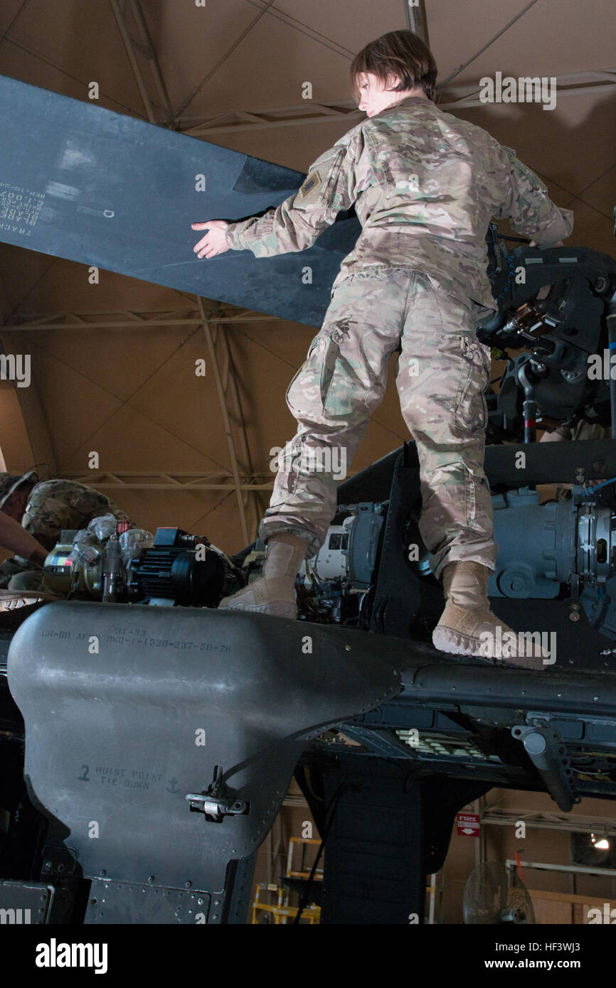 California Army National Guard Spc. Heidi Schuler, a UH-60 Black Hawk ...