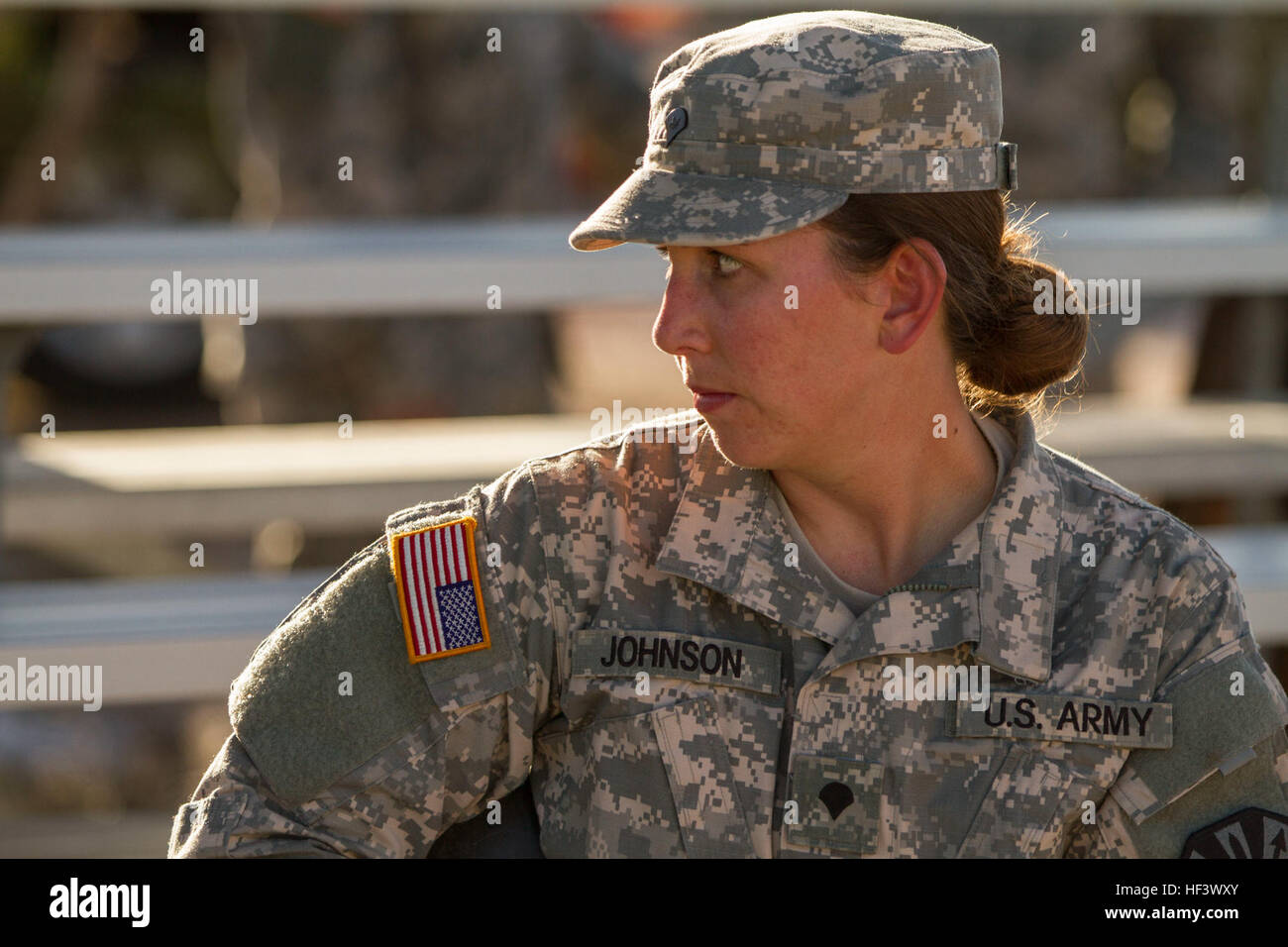 Specialist Laura Johnson, a member of A Co., 422nd Expeditionary Signal ...