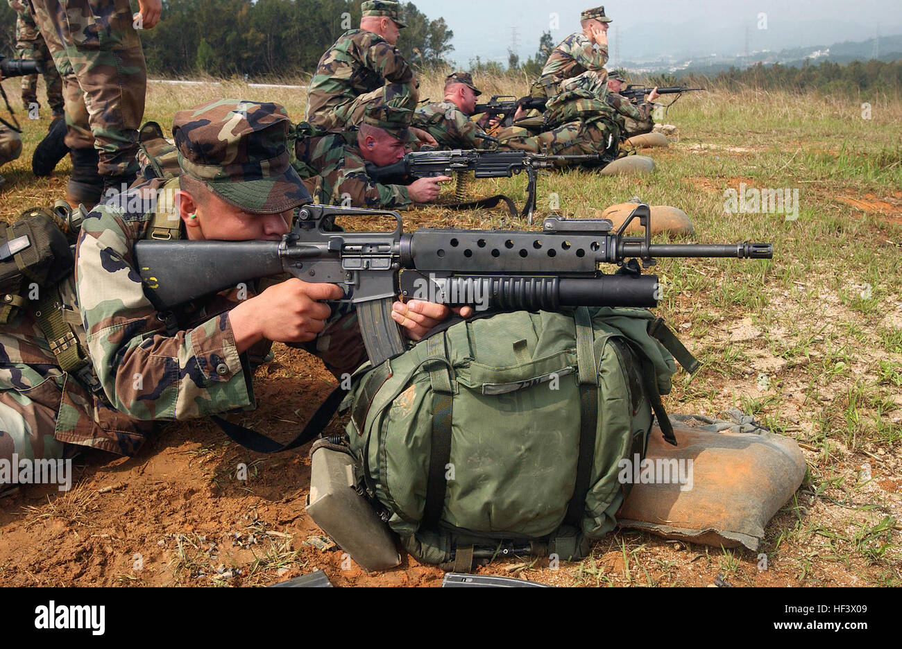 US Marine Corps (USMC) members from L Company, 3rd Battalion, 3rd ...