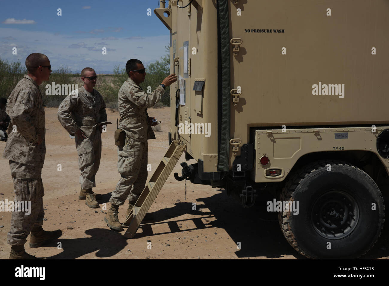 U.S. Marines with Marine Air Control Squadron 2 (MACS-2) sets up an Air ...