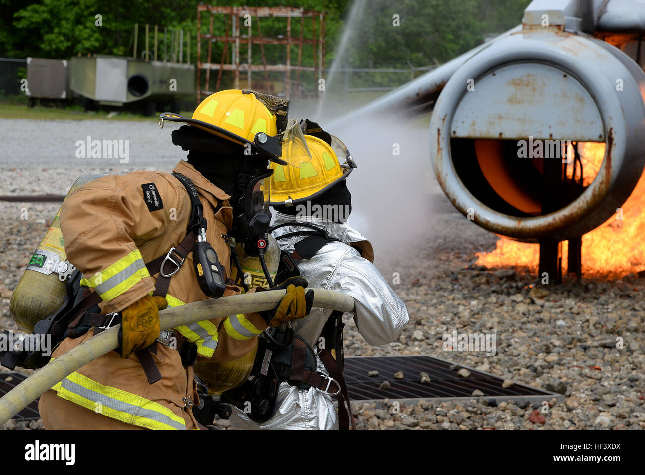 Airmen from the 177th Fighter Wing Fire Department, New Jersey Air ...