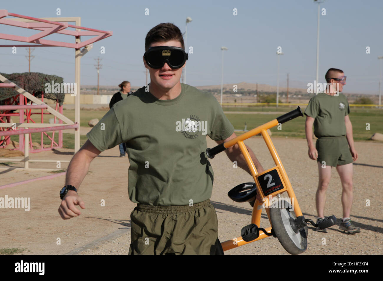 Lance Cpl. Ethan Eisenmann, tank crewman, 1st Tank Battalion, takes his ...
