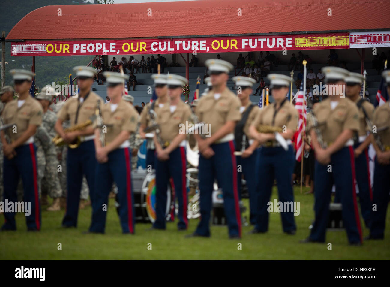 U S Marines With The U S Marine Corps Forces Pacific Band Perform