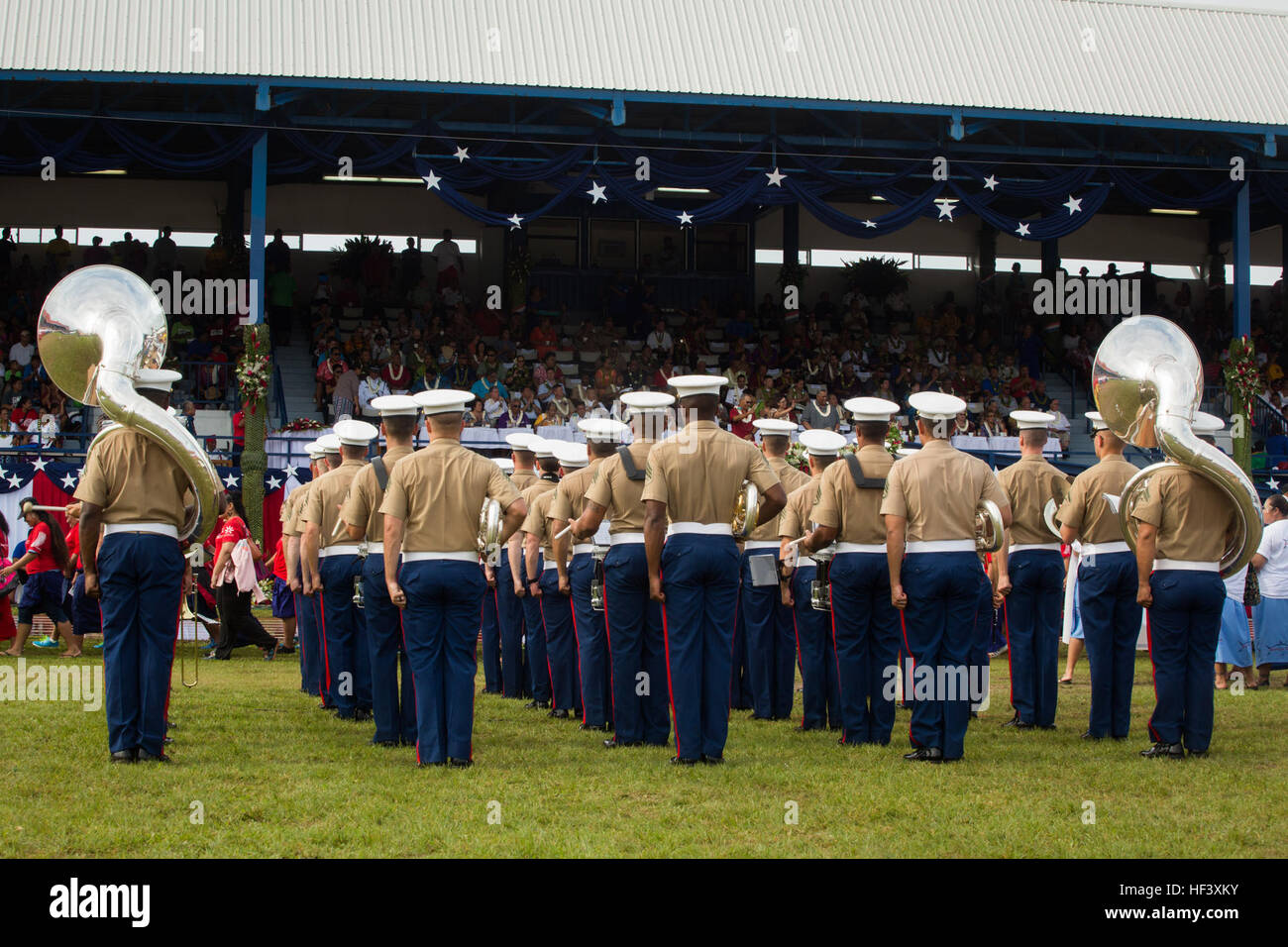 U S Marines With The U S Marine Corps Forces Pacific Band Perform