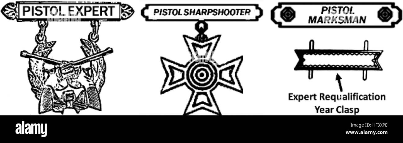 Former US Army Pistol Marksmanship Badges Stock Photo - Alamy