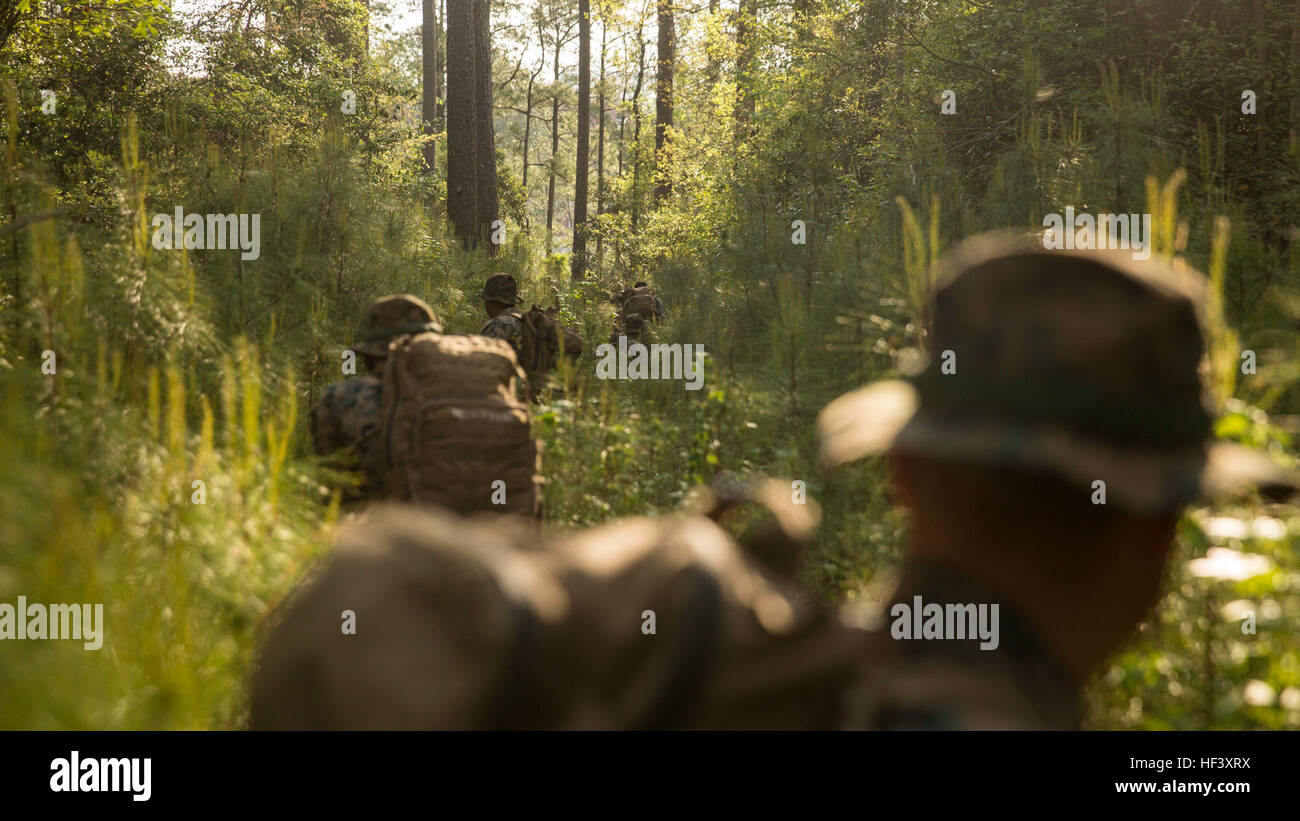 U.S. Marines with 2nd Battalion, 8th Marine Regiment spot two notional ...