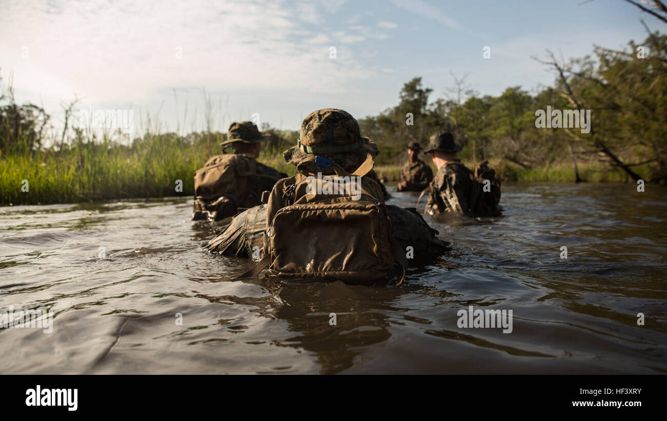 U.S. Marines with 2nd Battalion, 8th Marine Regiment swim their way ...
