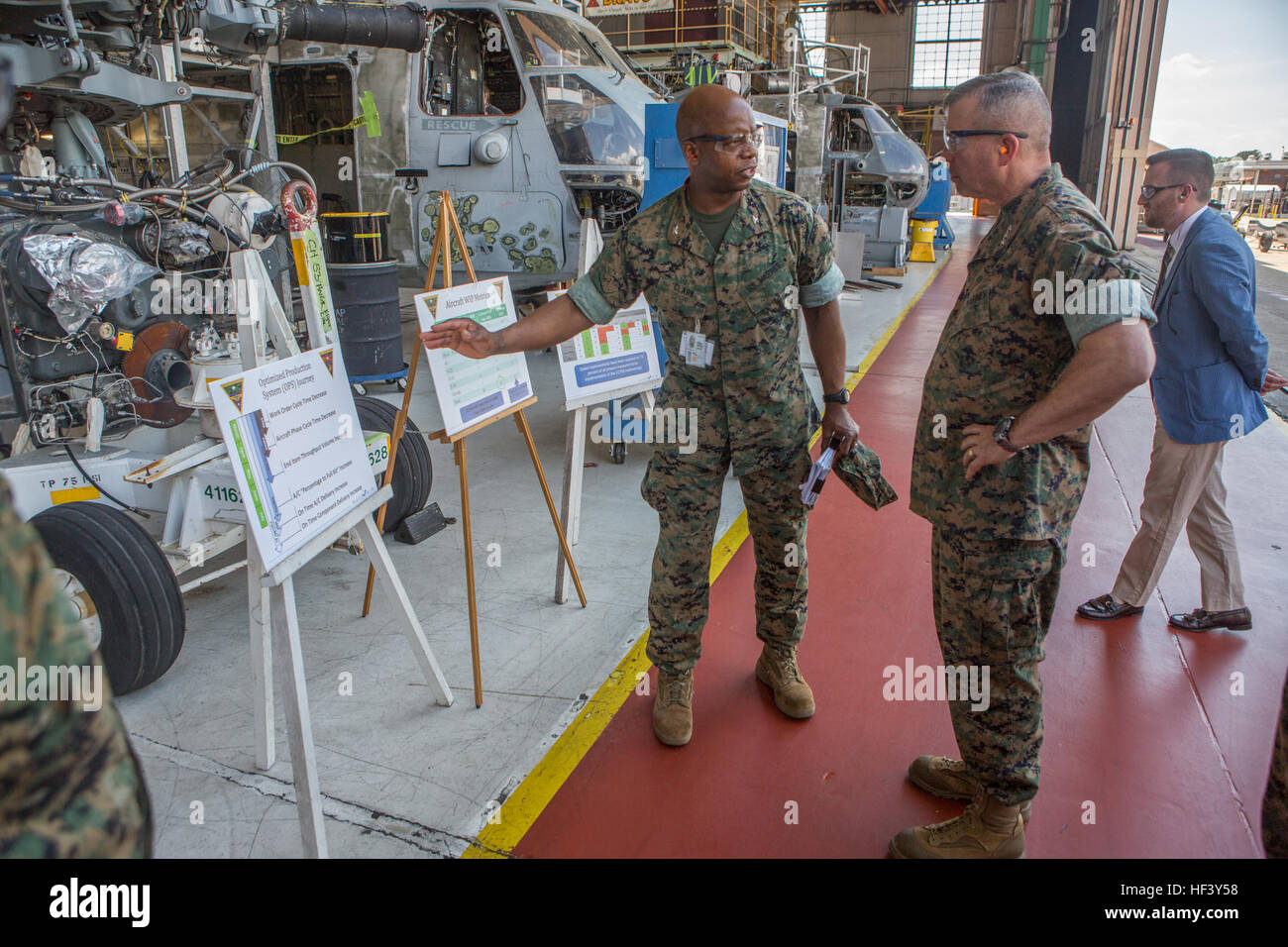 U.S. Marine Corps Lt. Gen. John E. Wissler, right, the commander of U.S ...