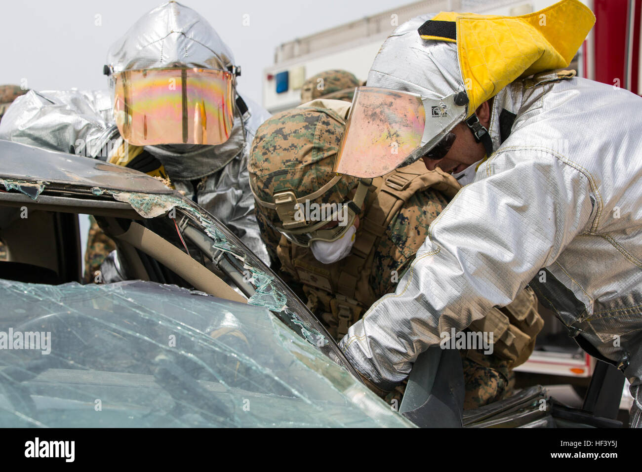 James Denton, (right), Spanish firefighter with Morón Fire Department ...
