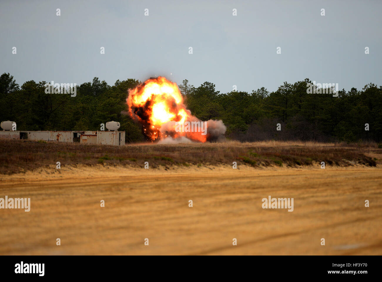 C-4 explosives are triple stacked and detonated on used BDU-50 500 lb ...