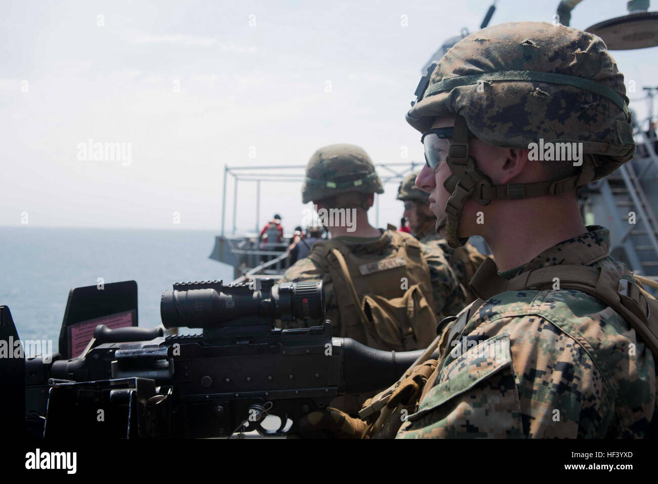 U.S. Marine Corps Lance Cpl. Dakota S. Grannis, a gunner assigned to ...