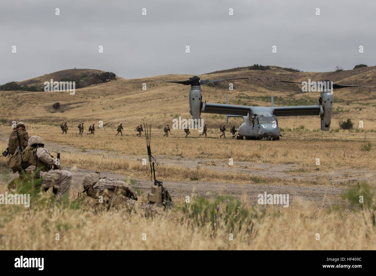 Marines board an MV-22 Osprey, they’re extraction method, following a ...