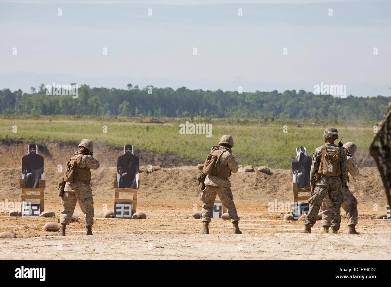 U.S. Marine students with Marine Combat Training, School of Infantry ...
