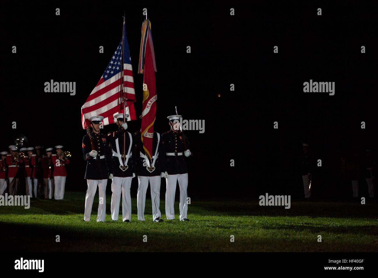 U.S. Marines with the Marine Barracks Washington (MBW) Color Guard ...