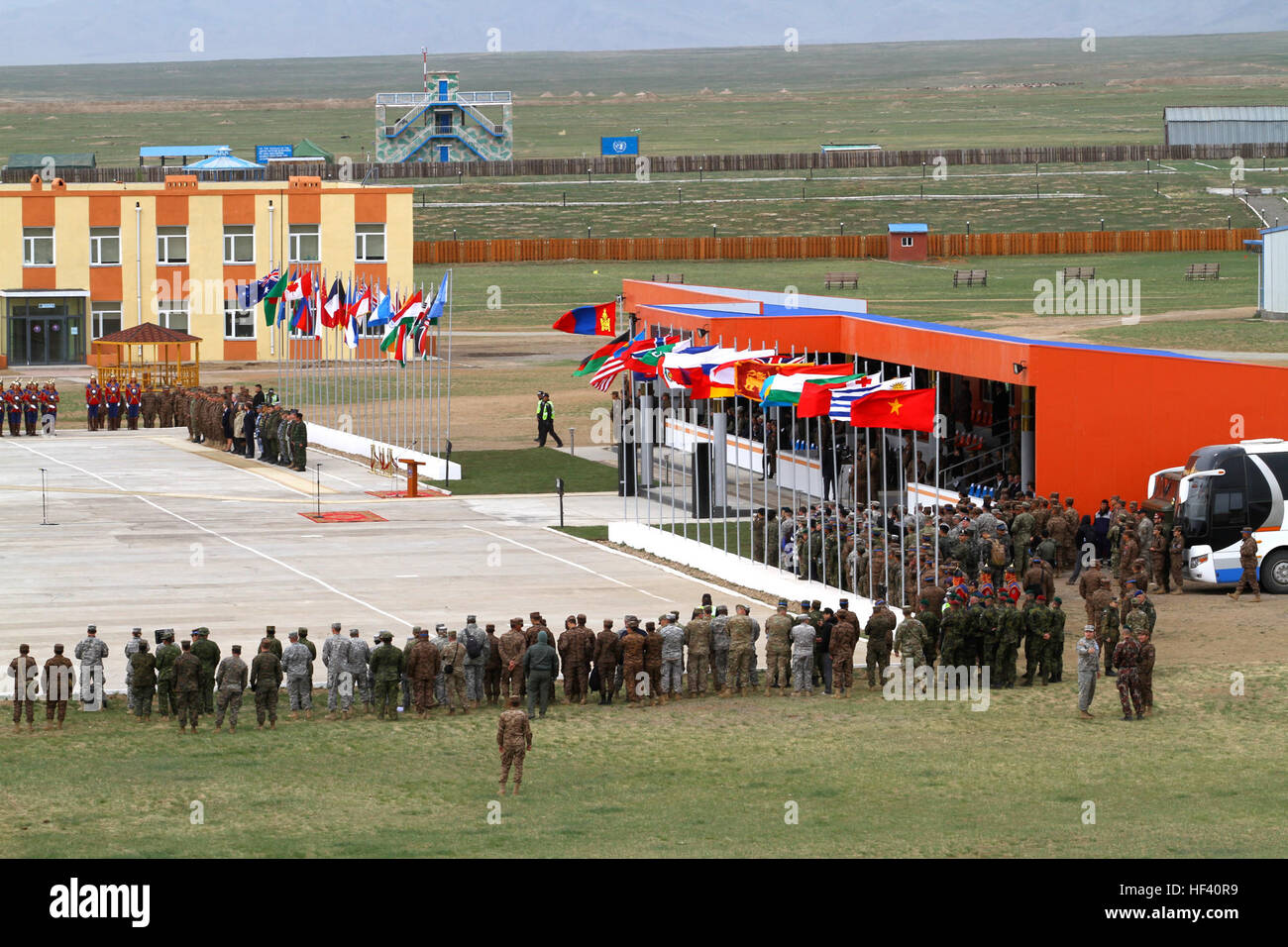 Multinational troops gather at Five Hills Training Center, Mongolia ...