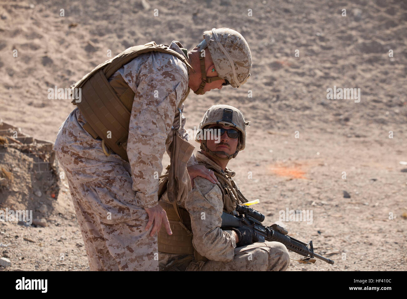 Commandant of the Marine Corps, Gen. Robert B. Neller, (left) talks ...