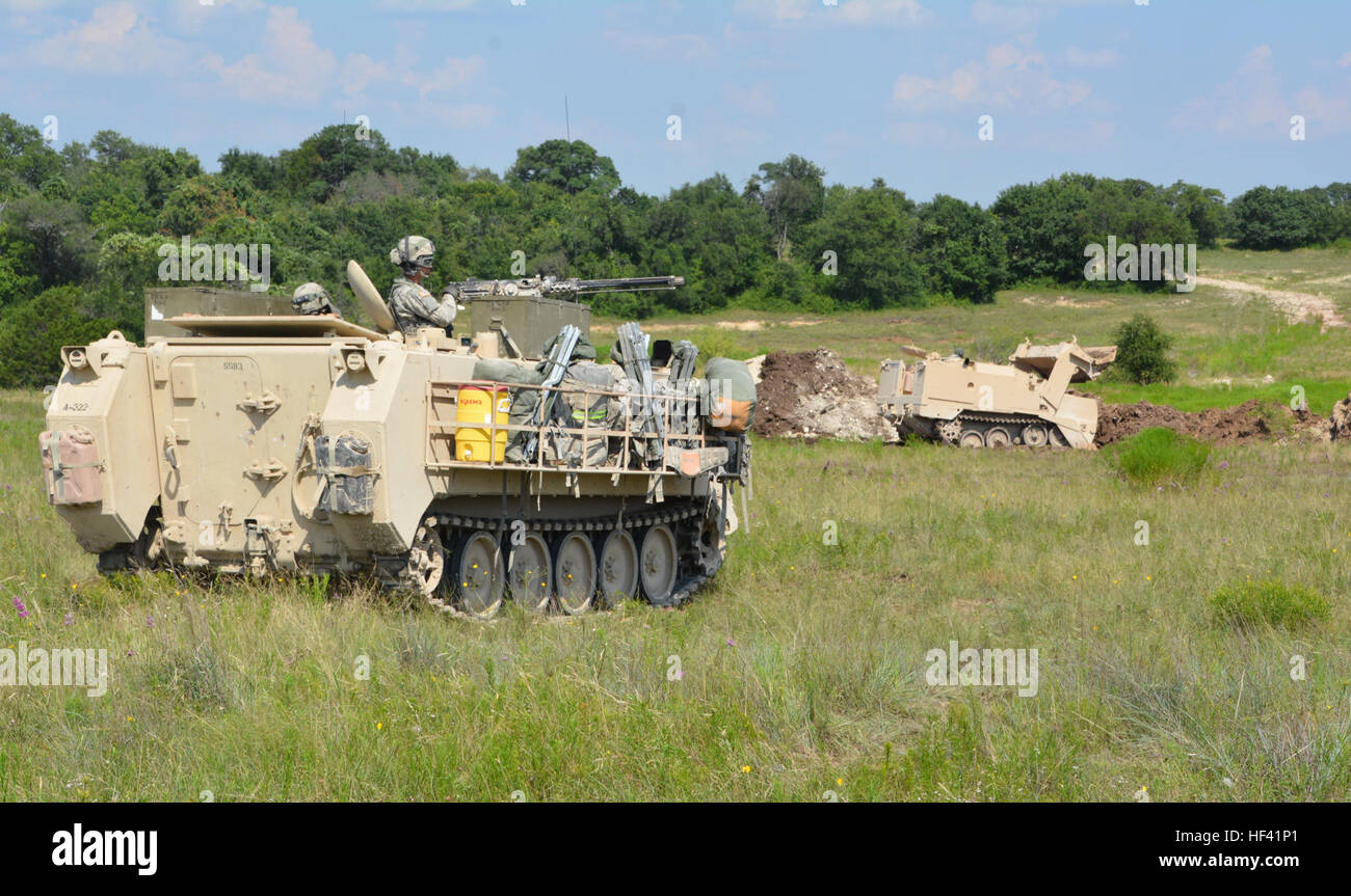 FORT HOOD, Texas-- An M113 Armored Personnel Carrier assigned to the ...