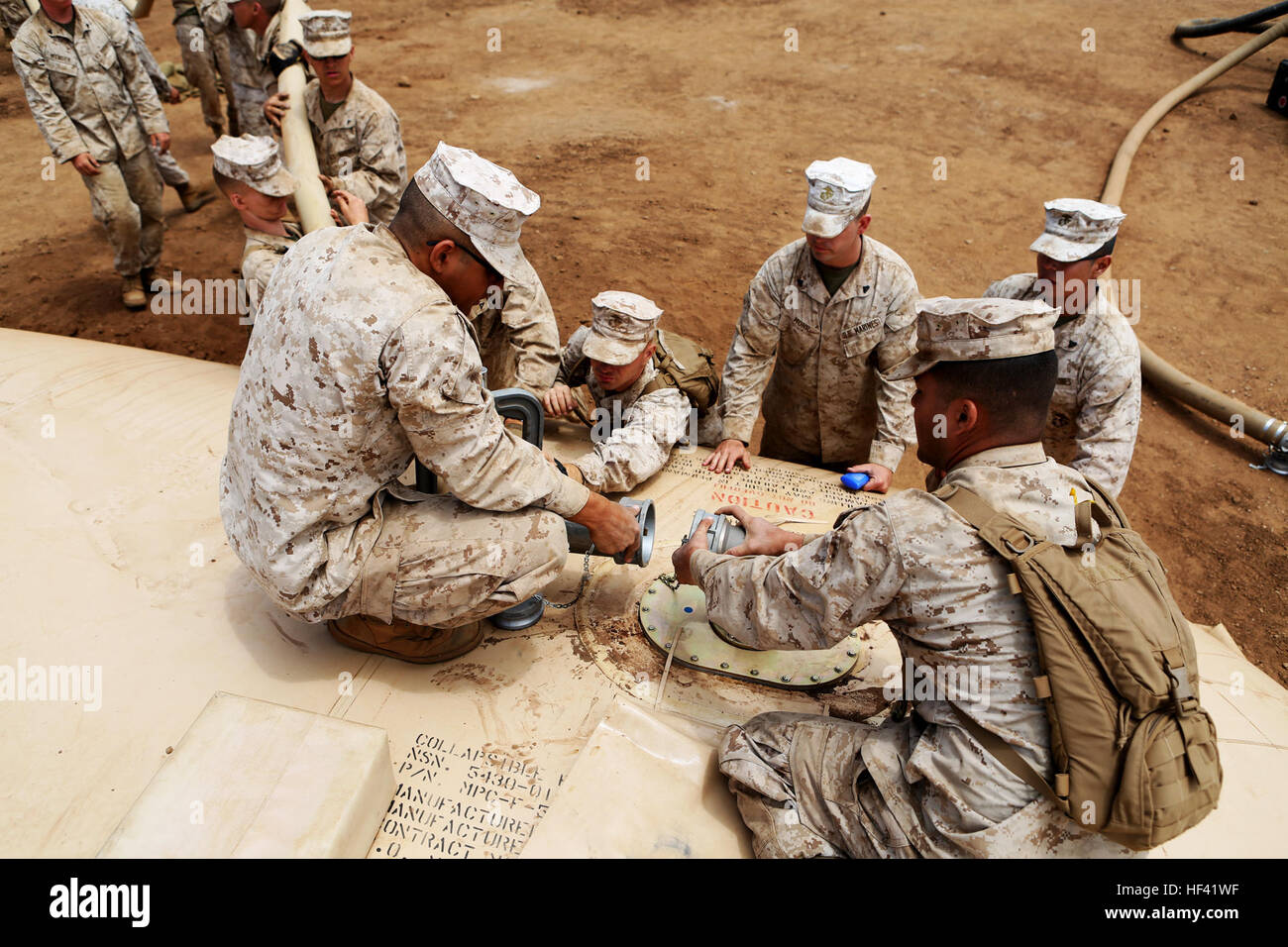 Bulk fuel and water purification Marines from 6th Engineer Support ...