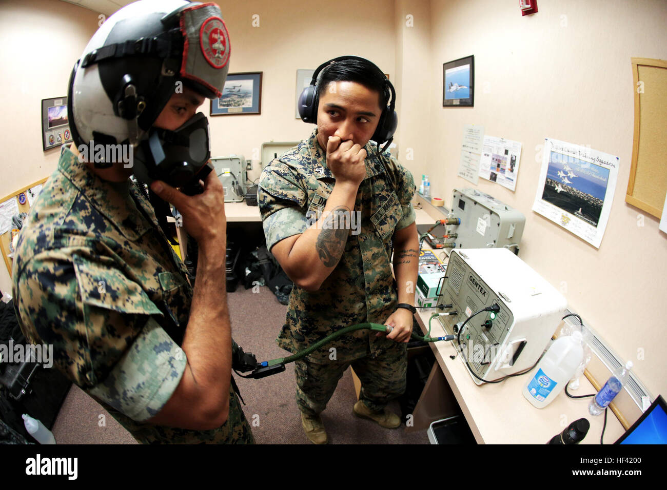 U.S. Marine Corps Cpl. Harley Damarputra, an aviation life-support ...