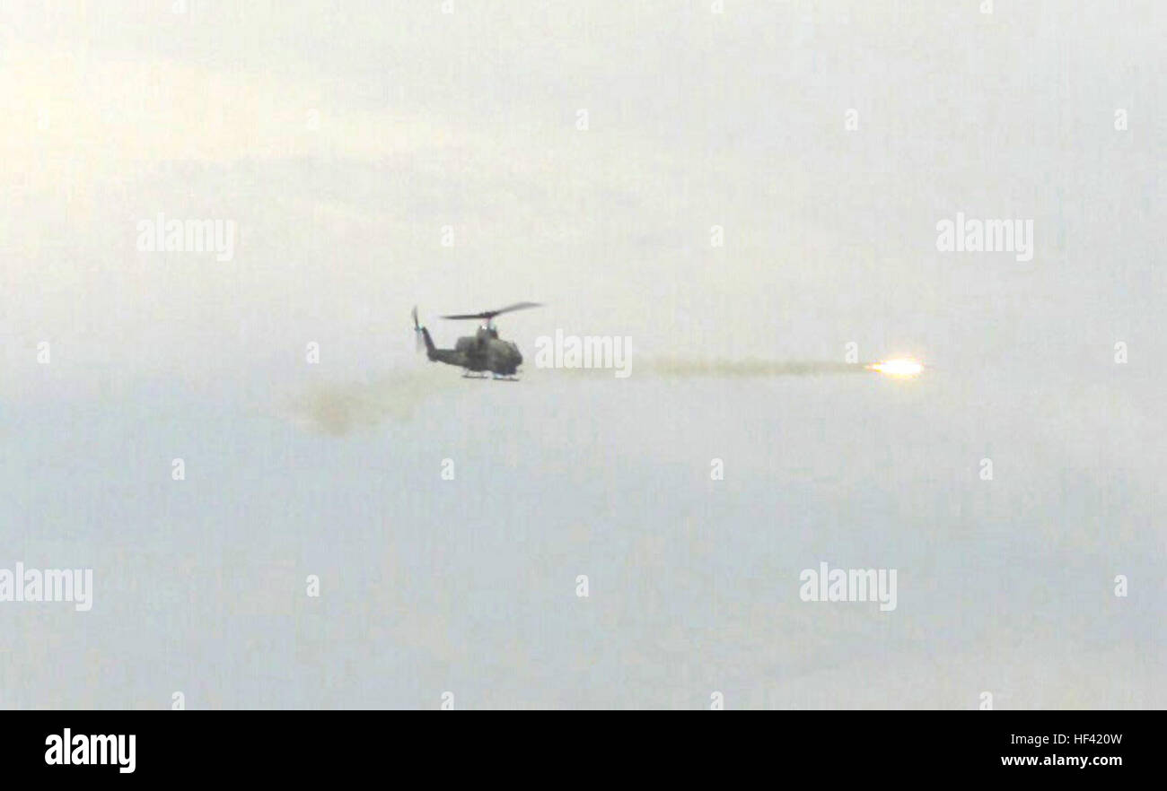 A US Marine Corps (USMC) AH-1W Super Cobra helicopter from Marine Light ...