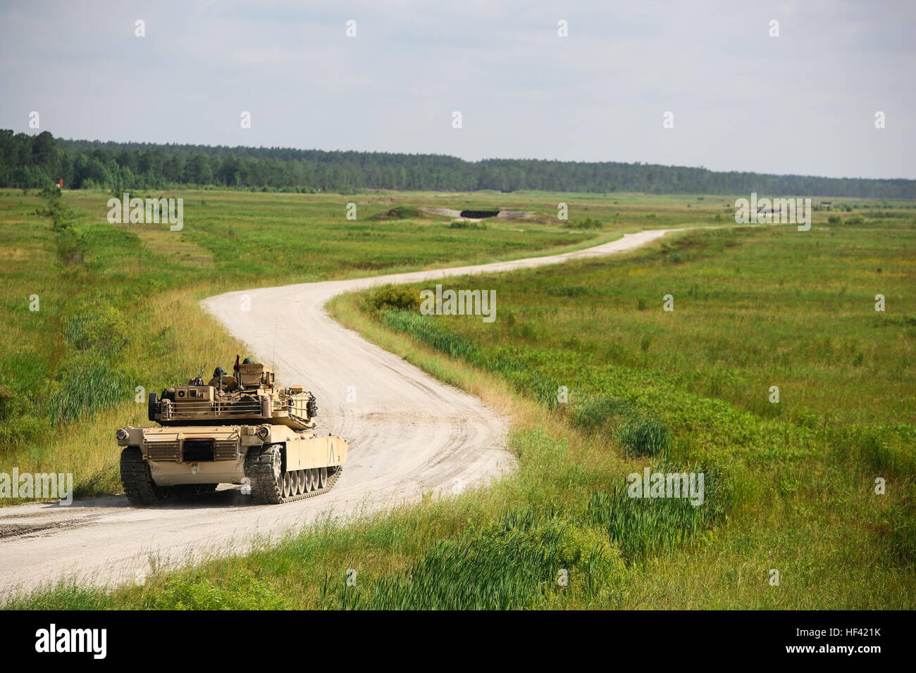 An M1A1 Abrams Main Battle Tank with 2nd Tank Battalion, 2nd Marine ...