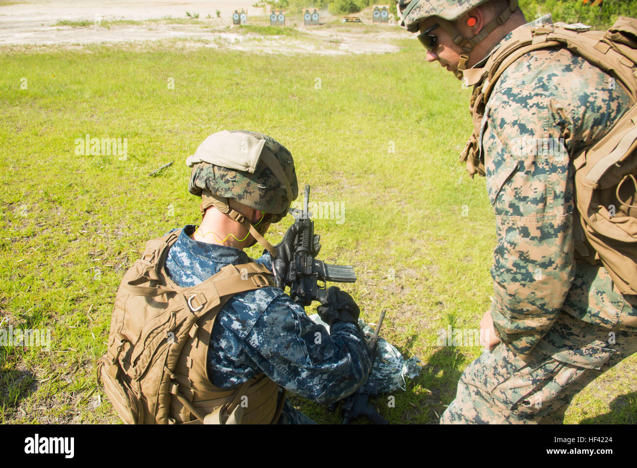 U.S. Marine Corps Cpl. Tyler Richer (right), team leader, 1st Battalion ...