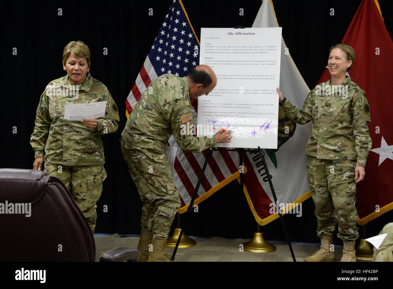California National Guard senior leaders sign a pledge to support the ...