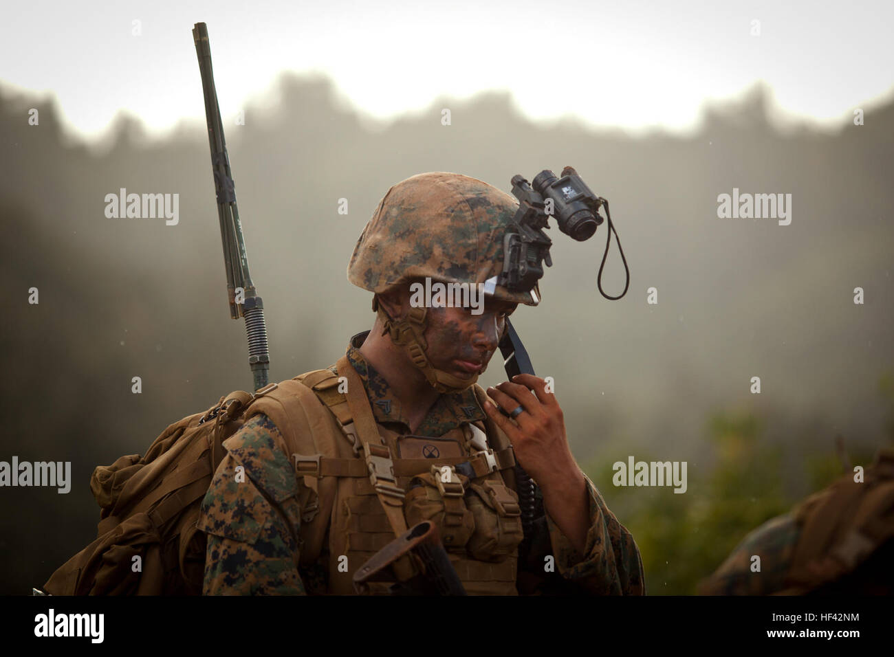 U.S. Marine Corps Cpl. Christopher Griffith a squad leader with Lima Company, 3rd Battalion, 4th ...