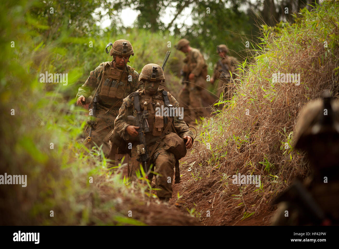 U.S. Marine Corps infantry squad leaders assigned to School of Infantry ...