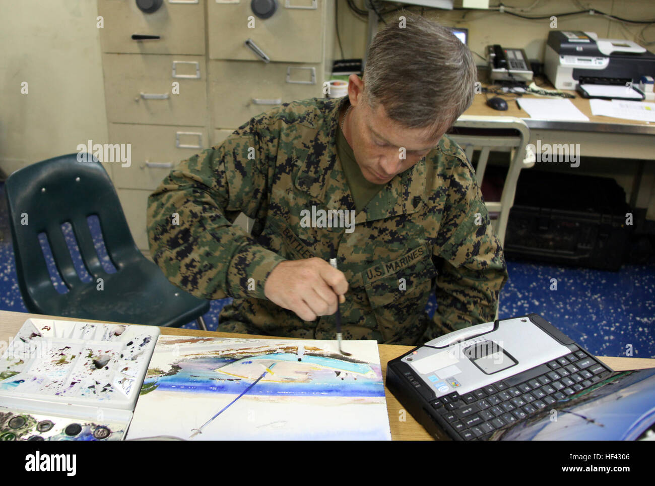 Sgt. Kristopher Battles, a combat artist with the National Museum of ...